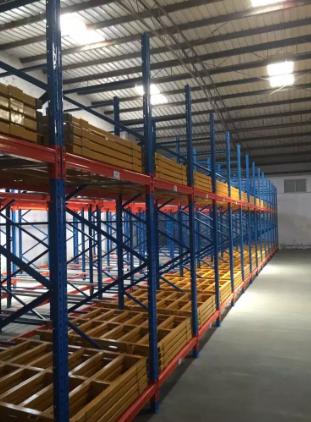 Quality 50mm 75mm Pitch Push Back Pallet Racking Heavy Duty For Warehouse Storage for sale