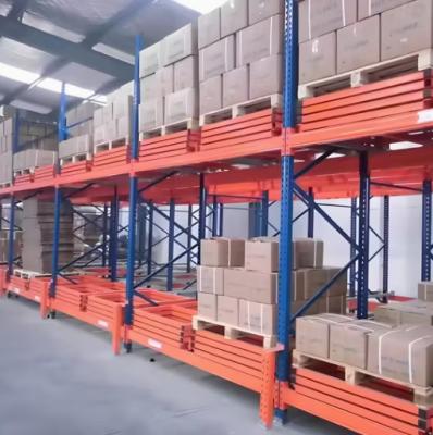 China Last In First Out Push Back Racking Warehouse Storage Pallet Racking CE TUV Approved for sale