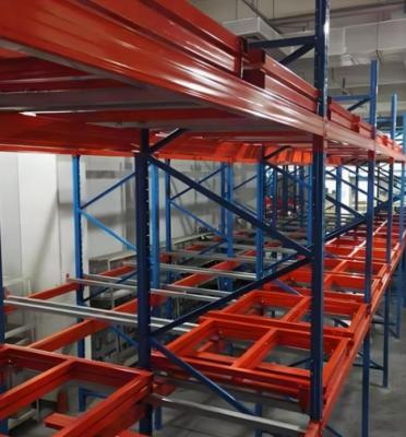 Cina Last In First Out Push Back Racking Warehouse Storage Pallet Racking CE TUV Approved in vendita