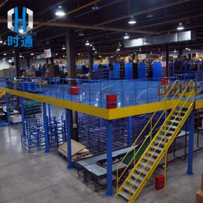 China Industrial Steel Platform Mezzanine Rack System with Q235B Steel Multi-Layer Structure and 200-500kg/㎡ Load Capacity for sale