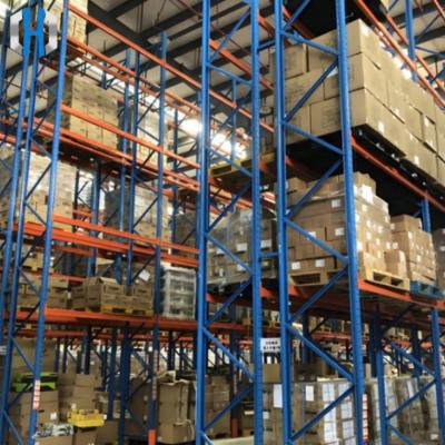 China Multi-Level Industrial Storage Racking System with Powder Coated Steel Structure for Warehouse Applications for sale