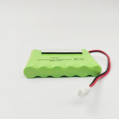 China Bateria Ni-Mh de alta temperatura, AAA750mAh, 6S1P, temperatura de carga e descarga -20°C ~ +70°C, para luz de emergência à venda
