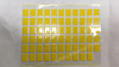 China Certified Single Sided Die Cut Adhesive Tape with Yellow And Blue Sticker Release Paper For PCBA for sale