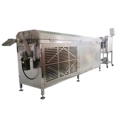 China Energy Saving 8KG Capacity Stainless Steel 304 Chocolate Enrober Machine with Cooling Tunnel for sale