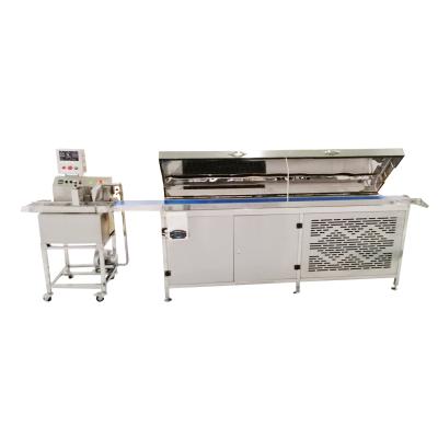 China Small Stainless Steel 304 Chocolate Enrober Machine with Touch Screen and Low Noise Level for Chocolate Enrobing Line for sale