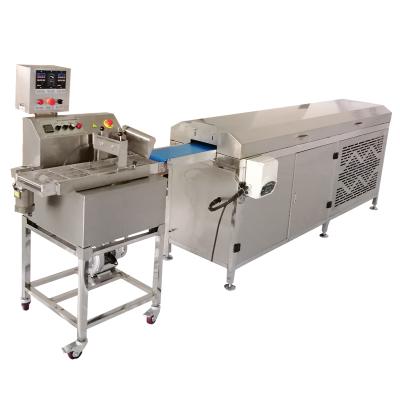China Small Stainless Steel 304 Chocolate Enrober Machine 220V 1.8KW for Dates Coating and Tempering for sale