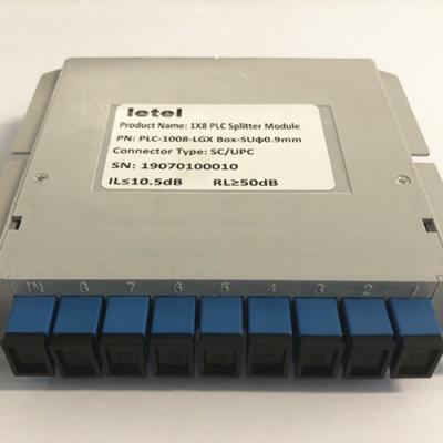 中国 1X8差込式のタイプ繊維光学PLCのディバイダー低いPDLの高信頼性 販売のため