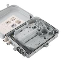China 24 Core Fiber Optic Distribution Box PC ABS IP65 FTTH Wall Pole Mount for sale