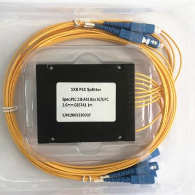 中国 1x8 ABS カセット型 SC UPC 光ファイバーPLCスプリッター 販売のため