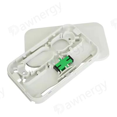 China Lightweight Fiber Optic Termination Boxes White 60g Weight For Easy Network Installation for sale