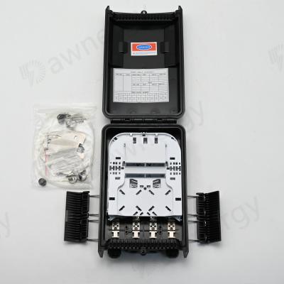 China CE RoHS FCC Certified Fiber Distribution Box With 12 Fiber Capacity Black for sale