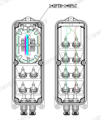 China Black FTTH Fiber Optic Terminal Box Passes 48h Salt Spray Test for Performance for sale