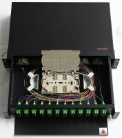 China 19 Inch Rack Mount Fiber Optic Distribution Frame Sliding Type 144 Cores SC LC for sale