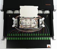 China 19 Inch Rack Mount Fiber Optic Distribution Frame Sliding Type 144 Cores SC LC for sale