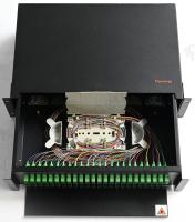 China 19 Inch Rack Mount Fiber Optic Distribution Frame Sliding Type 144 Cores SC LC for sale