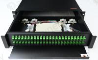 China 19 Inch Rack Mount Fiber Optic Distribution Frame Sliding Type 144 Cores SC LC for sale