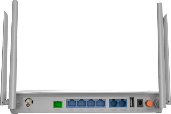 GPON ONT 4GE 1FXS 2.4G 5G WiFi ONU Optical Network Unit FHR2411GKB