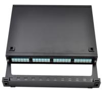 China MPO MTP Rack Mount Distribution Box 1U 96 Cores Cold Rolled Steel for sale