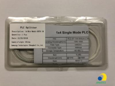 China 1x4 Mini Type Fiber PLC Splitter PLC Fiber Optic Splitter Indoor And Outdoor for sale