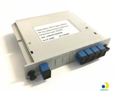 中国 1x4 プラグイン型 SC UPC 光ファイバー PLC スプリッタ 販売のため