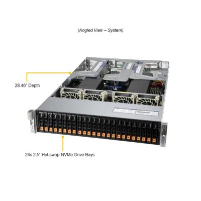 China Ultra Supermicro 2u Server With 24 NVMe Bays And Dual 10GbE + Dual 10G SFP+ Server AS -2124US-TNRP for sale