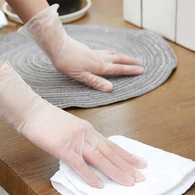 Cina Anti guanti elastici acidi del PVC del vinile di protezione di lavoro eliminabile trasparente dei guanti in vendita
