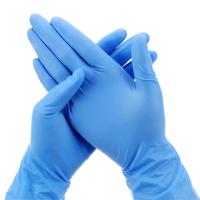 China Signo Ambidextrous Disposable Nitrile Work Gloves Medium Large for sale