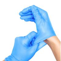 China Signo Disposable Nitrile Gloves 240MM for sale