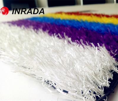 China Rainbow Artificial Grass,Decoration Artificial Grass, 25mm Synthetic Turf Grass For Garden Field Or For Childhood School for sale