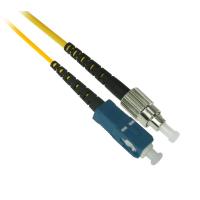 China 3.0mm OS2 SC UPC Simplex Fiber Optic Patch Cable PVC Yellow Jacket 1m for sale