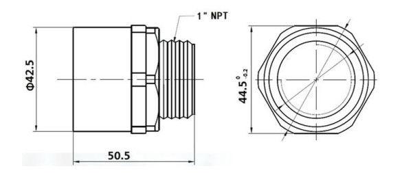 Anti Corrosion Chemical Liquid Measurement / NPT PTFE Ultrasonic Level Sensor