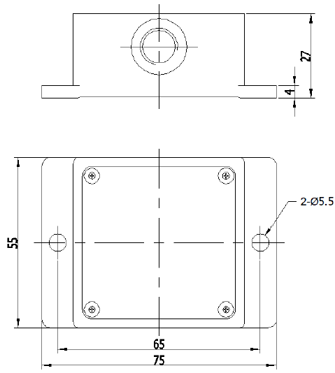 KSINC01 Current Type Inclinometer dimensional diagram