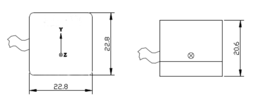 GSACC204M MEMS Accelerometer dimensional diagram