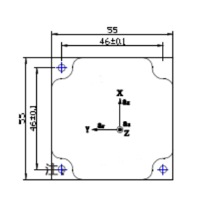 GSACC302M MEMS Accelerometer dimensional drawing