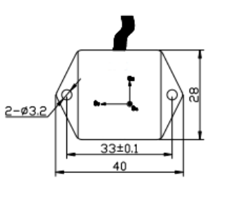 GSACC304M MEMS Accelerometer dimensional diagram