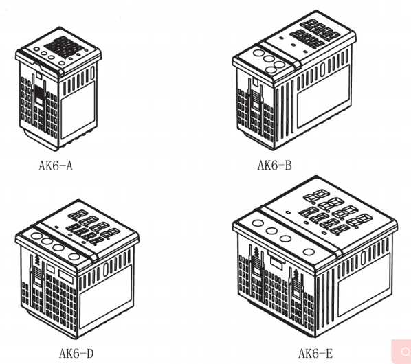YAK6 Series Temperature Controller dimensions diagram
