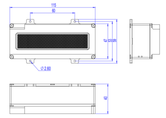 TDLAS200B Dimensions Diagram