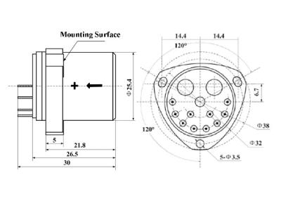 China Sensor de acelerómetro de vibración de alta velocidad -55 a 80 °C Peak de vibración seno 20 g 20 Hz 2000 Hz en venta