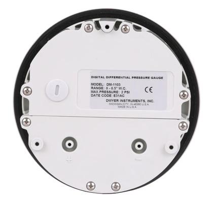 Close-up view of Dwyer DM-1000 Series DigiMag Digital Differential Pressure Gauge