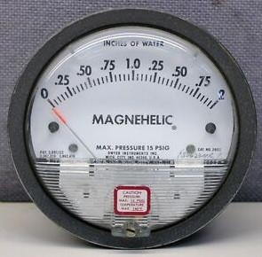 Dwyer Precision Pointer Differential Pressure Gauge side view