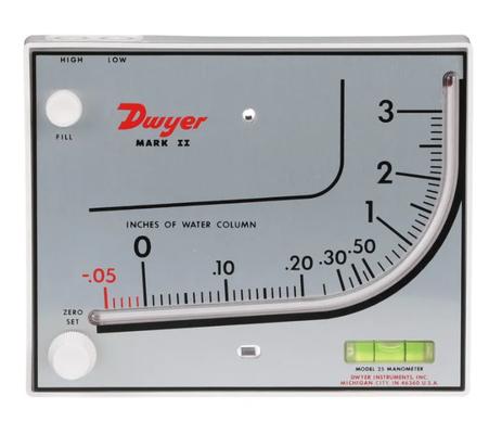 Dwyer Mark II Series Manometer side view