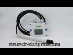 24VAC/DC±20% Power Supply KFS100 Air Velocity Transmitter with RS485 Modbus Output