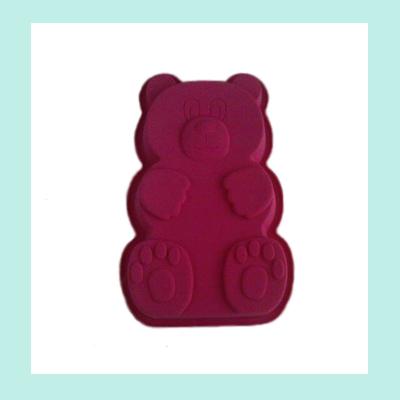 China silicone baking bear pan ,flower shape silicone cake pans for sale