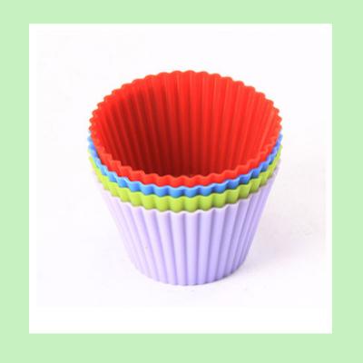 China round shape silicone baking cups , silicone baking cupcake cup for sale