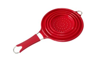 China custom silicone colander set ,silicone collapsible strainer with two handles for sale