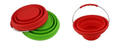 China silicone bucket ,silicone foldable bucket for sale