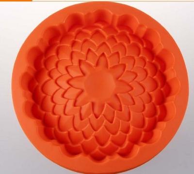 China round shape silicone cake pans ,silicone baking  pans , flower shape silicone pizza  pan for sale