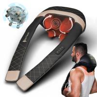 China Black Neck Shoulder Massager Machine With Heat Function for sale