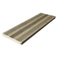 China Fireproof 200x25mm Solid Core Composite Decking Board No Warp Red Brown Art for sale
