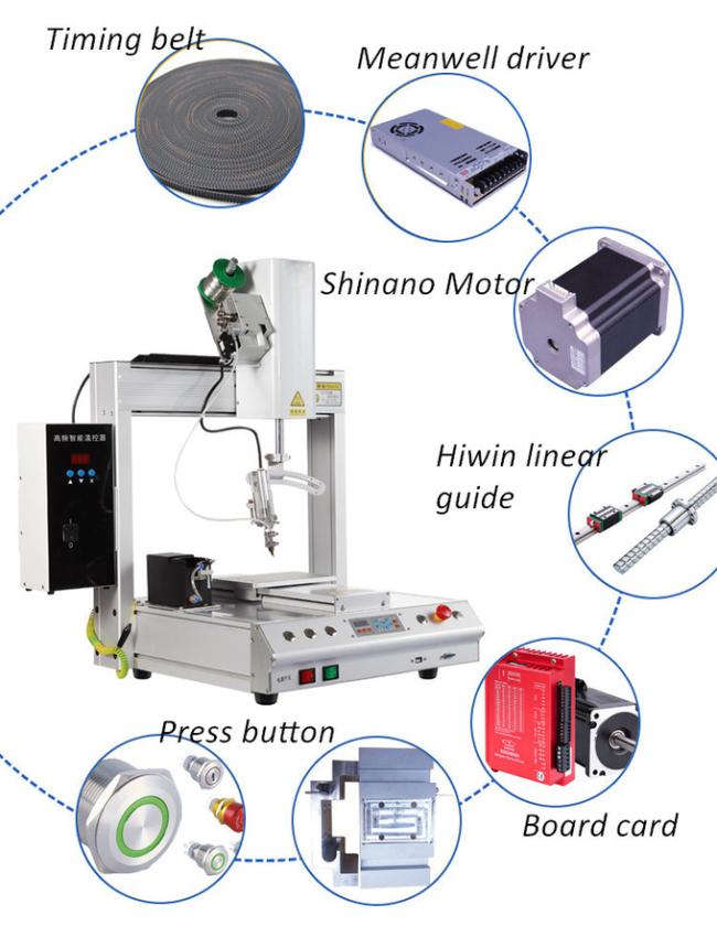 Taiwan Hiwin Linear Guide Solder Robot with Auto Cleaning & Iron Head Alignment 0